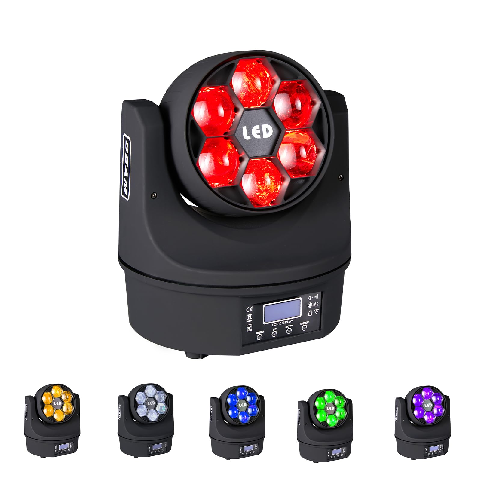 Moving Head Light 6x15W RGBW 4in1 LED Mini Bee Eye Led Dj Light Rotate ...