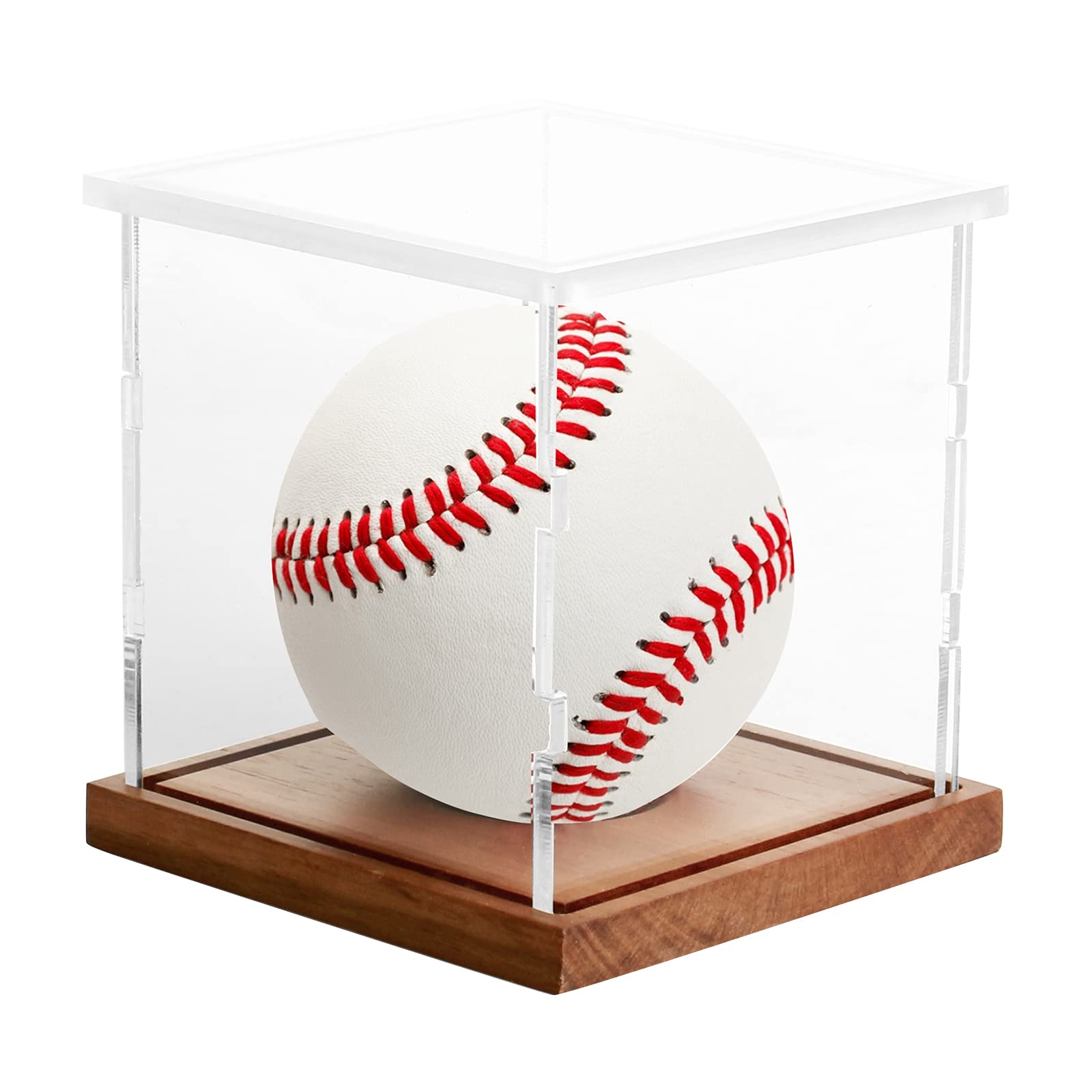 LuxRound Acrylic Display Case for Baseball Clear Acrylic Display Stand ...