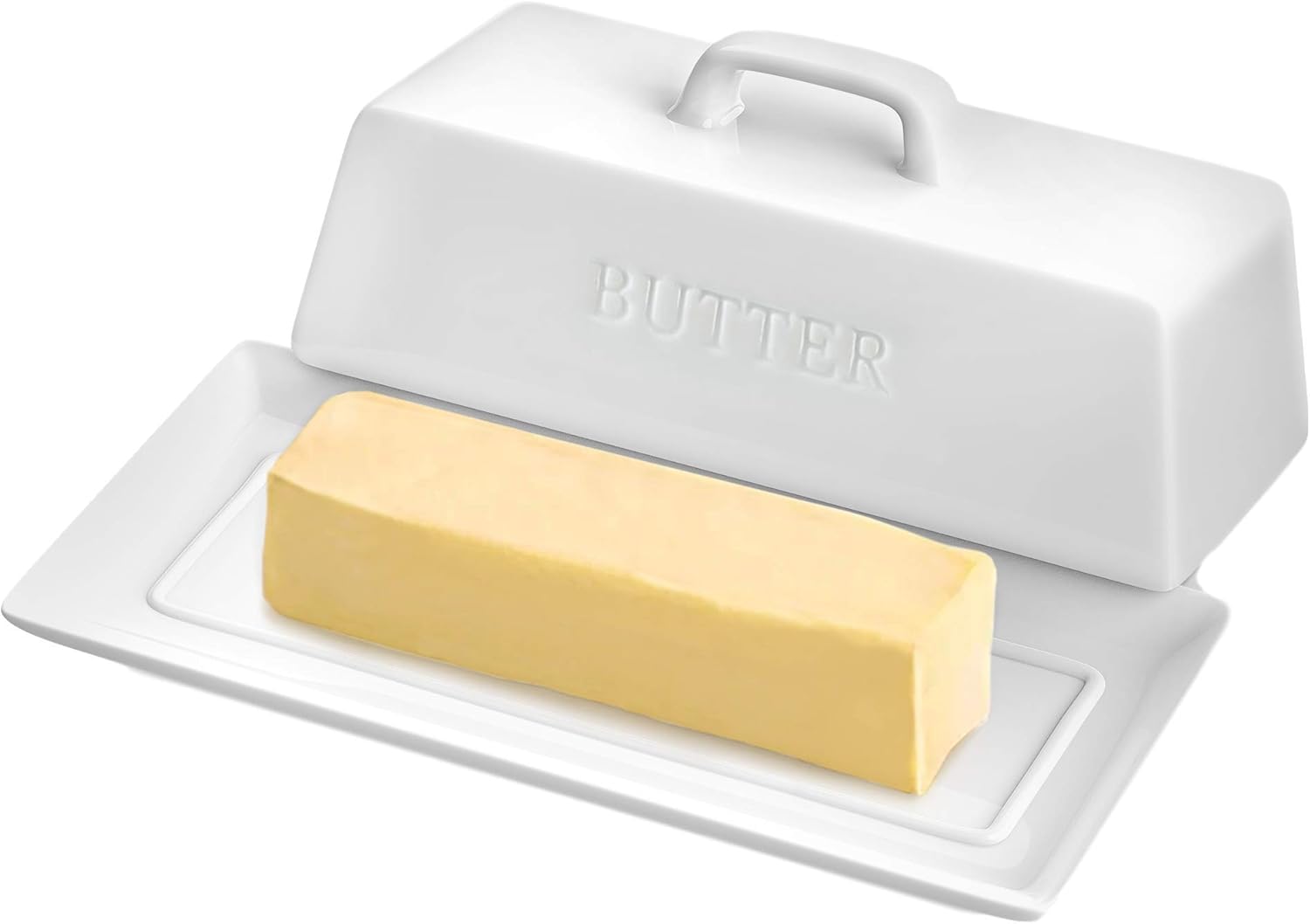 PriorityChef Butter Dish with Lid, Deluxe Butter Keeper For Counter ...