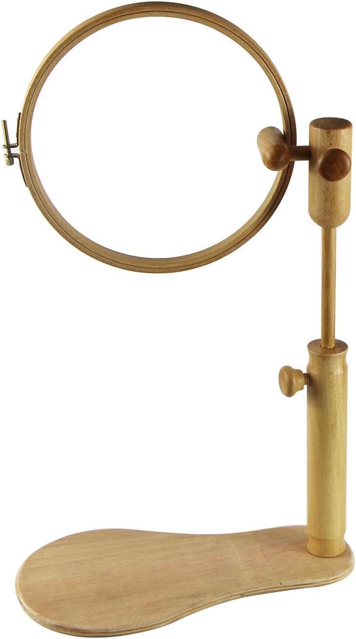 UOOOM Sit-On Round Wooden Embroidery Frame 360 Degree Rotation High ...
