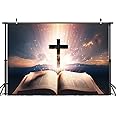 Amazon.com : Mestiker 7x5ft Opened Bible Book Backdrop Biblical ...