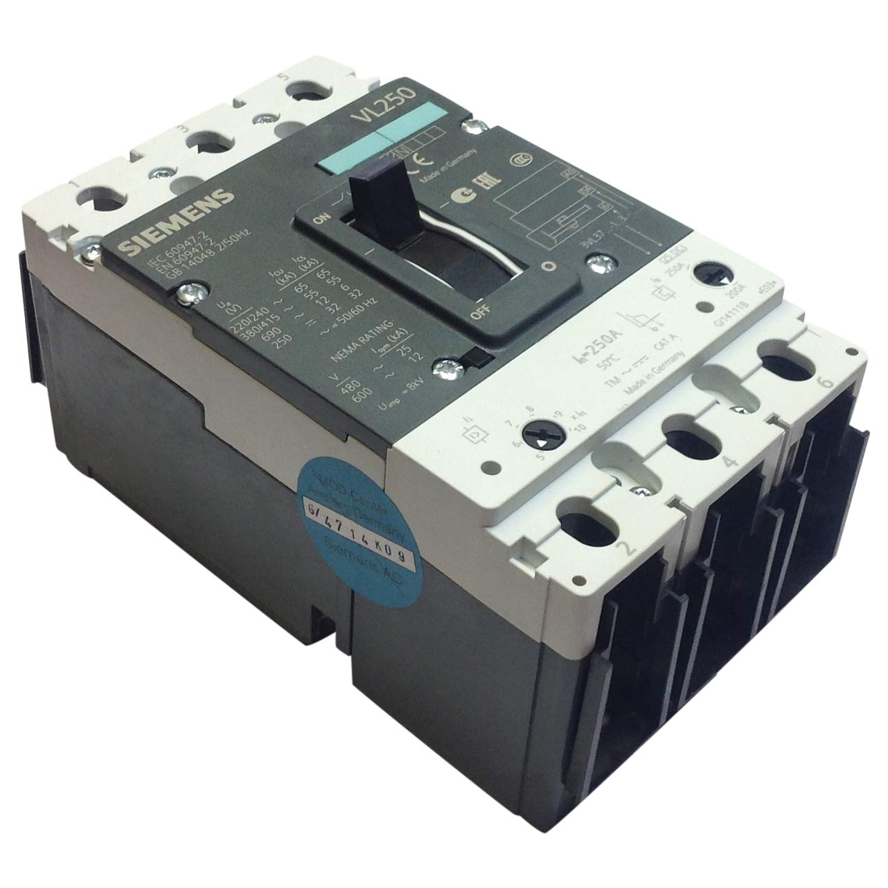 3VL3725-1DC36-0AA0 | SIEMENS CIRCUIT-BREAKER VL 250N 250A: Amazon.es ...