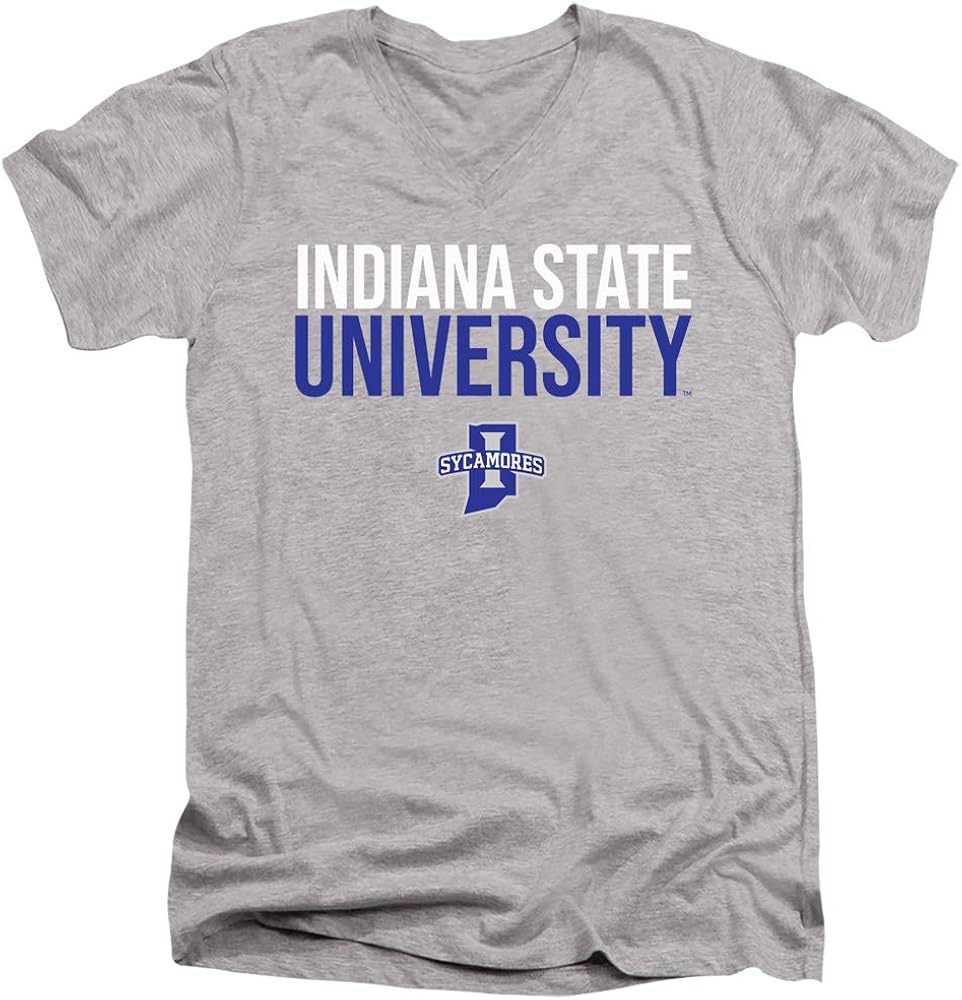Amazon.com: Indiana State University Official Stacked Unisex Adult V ...