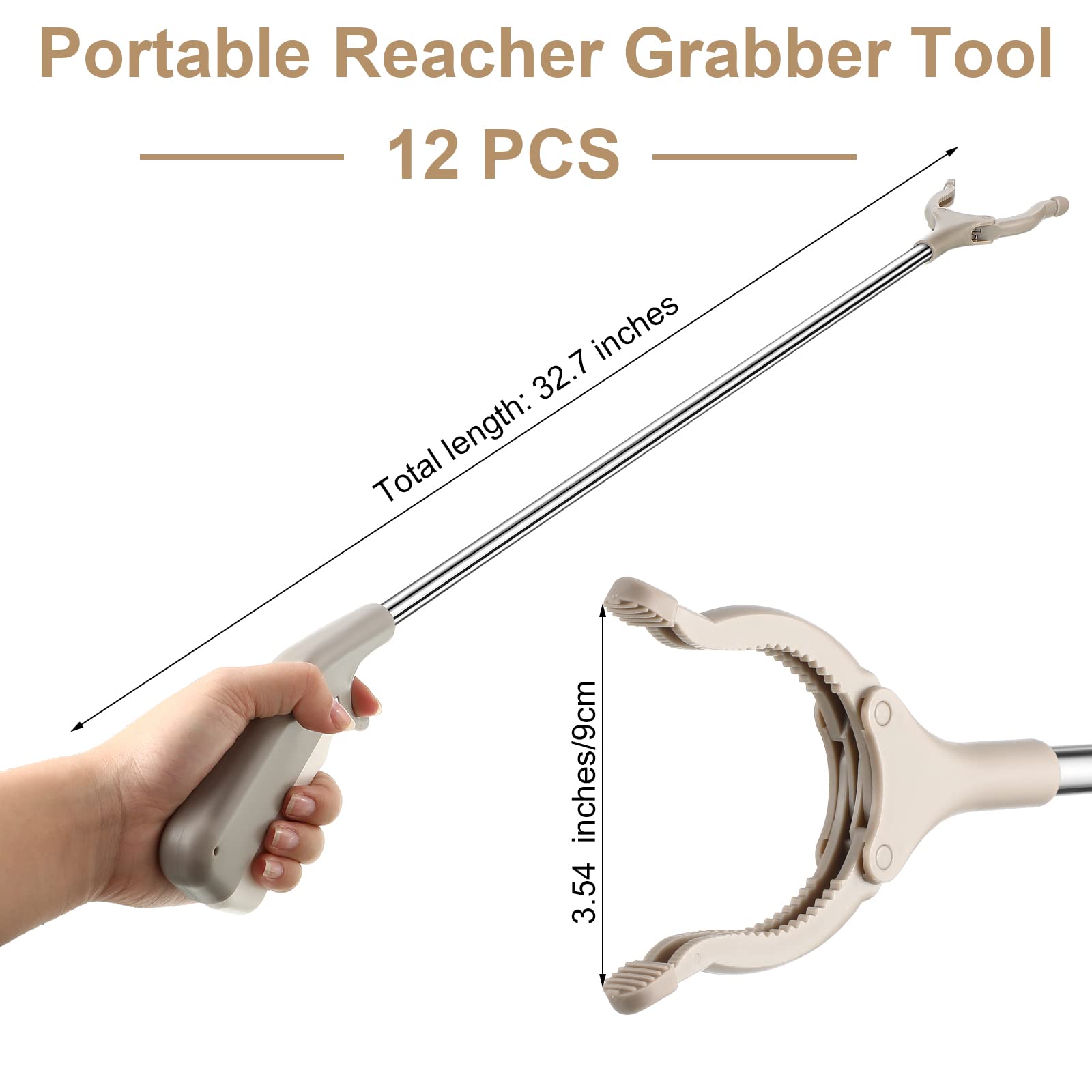 Mua 12 Pieces Reacher Grabber Tool Heavy Duty Grabbers for Elderly Grab ...