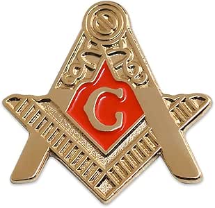 Amazon.com: Fellowcraft Square & Compass Masonic Lapel Pin - [Gold ...