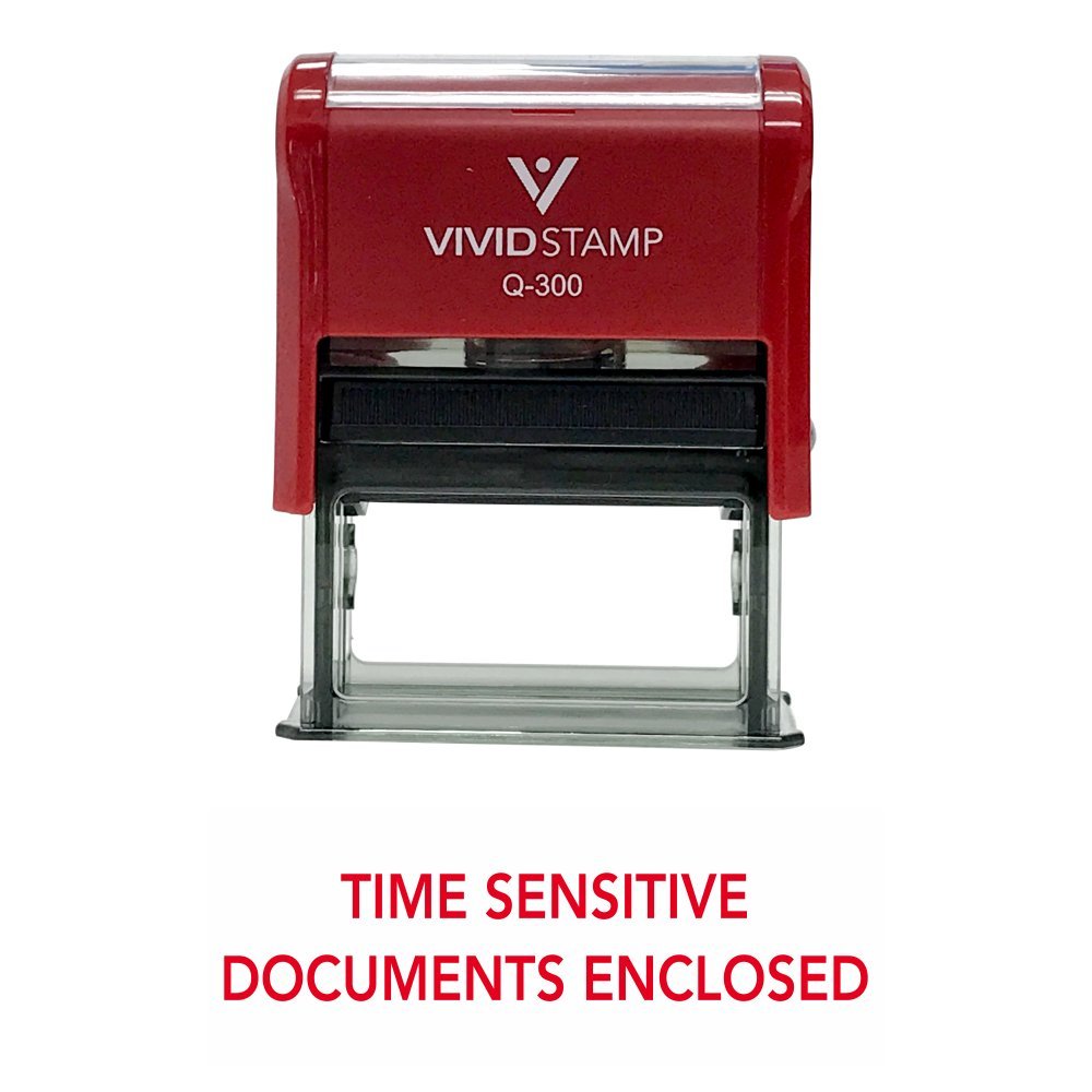 Amazon.com : TIME Sensitive DOCUMENTS Enclosed Self Inking Rubber Stamp ...