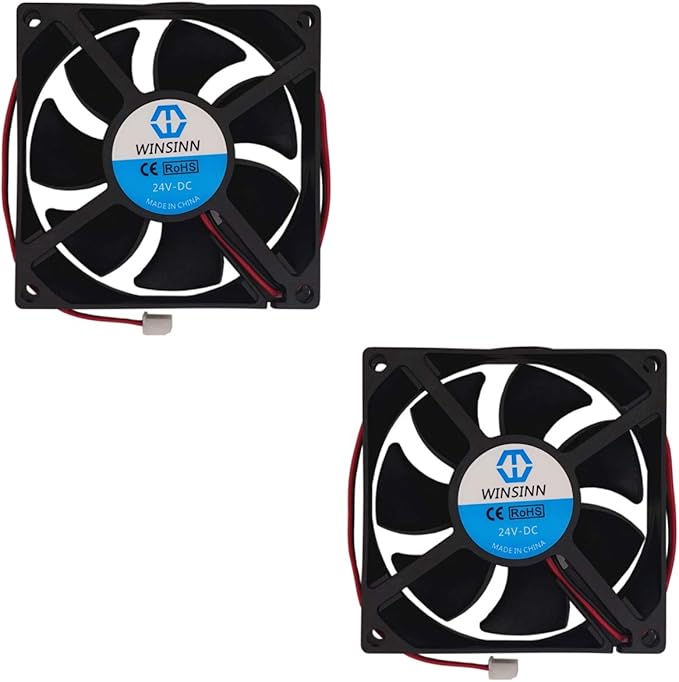 WINSINN 80mm Fan 24V DC Brushless Quiet Cooling 8025 80x25mm For PC ...