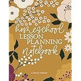 Homeschool Lesson Planning Minimalist Notebook: Customizable 12 Month ...