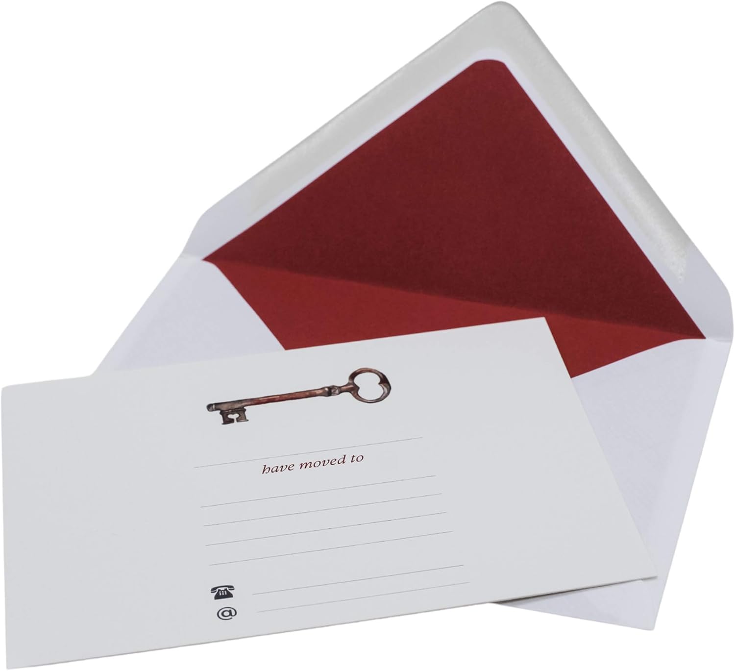 Vintage Key Change of Address Cards with Lined Envelopes (Ten Cards ...