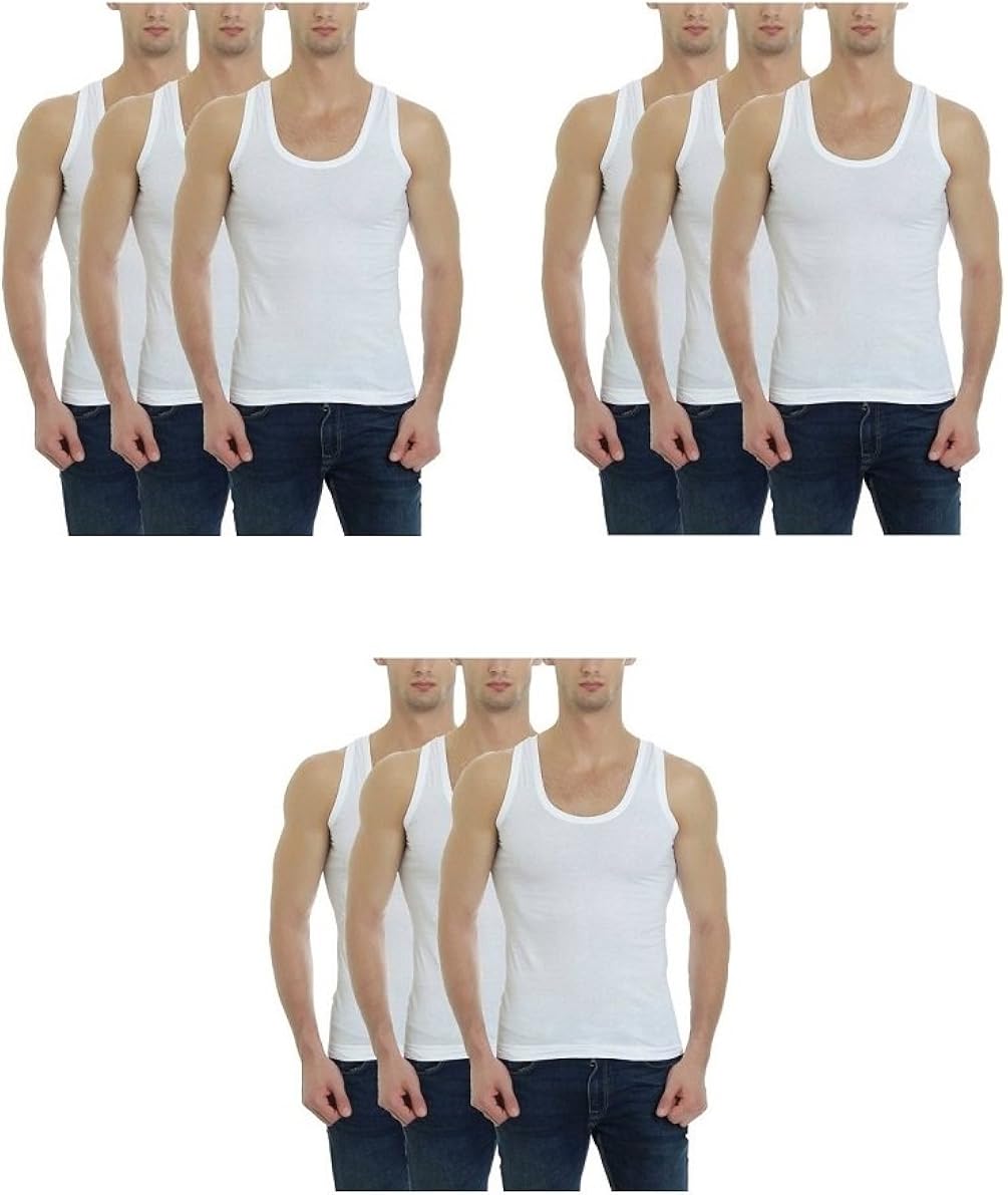 Buy ALNIK Fashion Men's White Sleevless Sando Baniyan(WHITSEND09-0) at ...