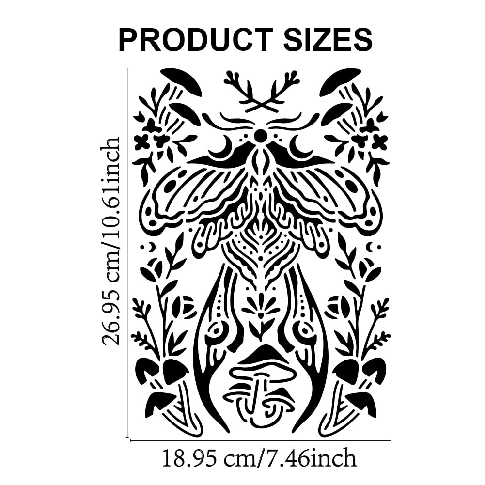 Mua Moth Wildflower Stencil 11.7×8.3inch Large Moth Butterfly Insect ...