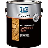 PPG ProLuxe Log and Siding Wood Finish, 1 Gallon, 078 Natural ...