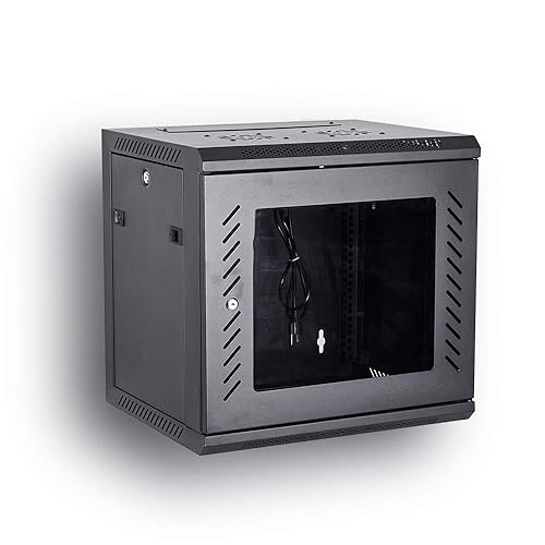 KENUCO 9U Wall Mount Rack Server Cabinet Data Network Enclosure 19-Inch ...