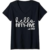 Amazon.com: Hello fifty-five est.1969, 55 Year Old Women 55th Birthday ...