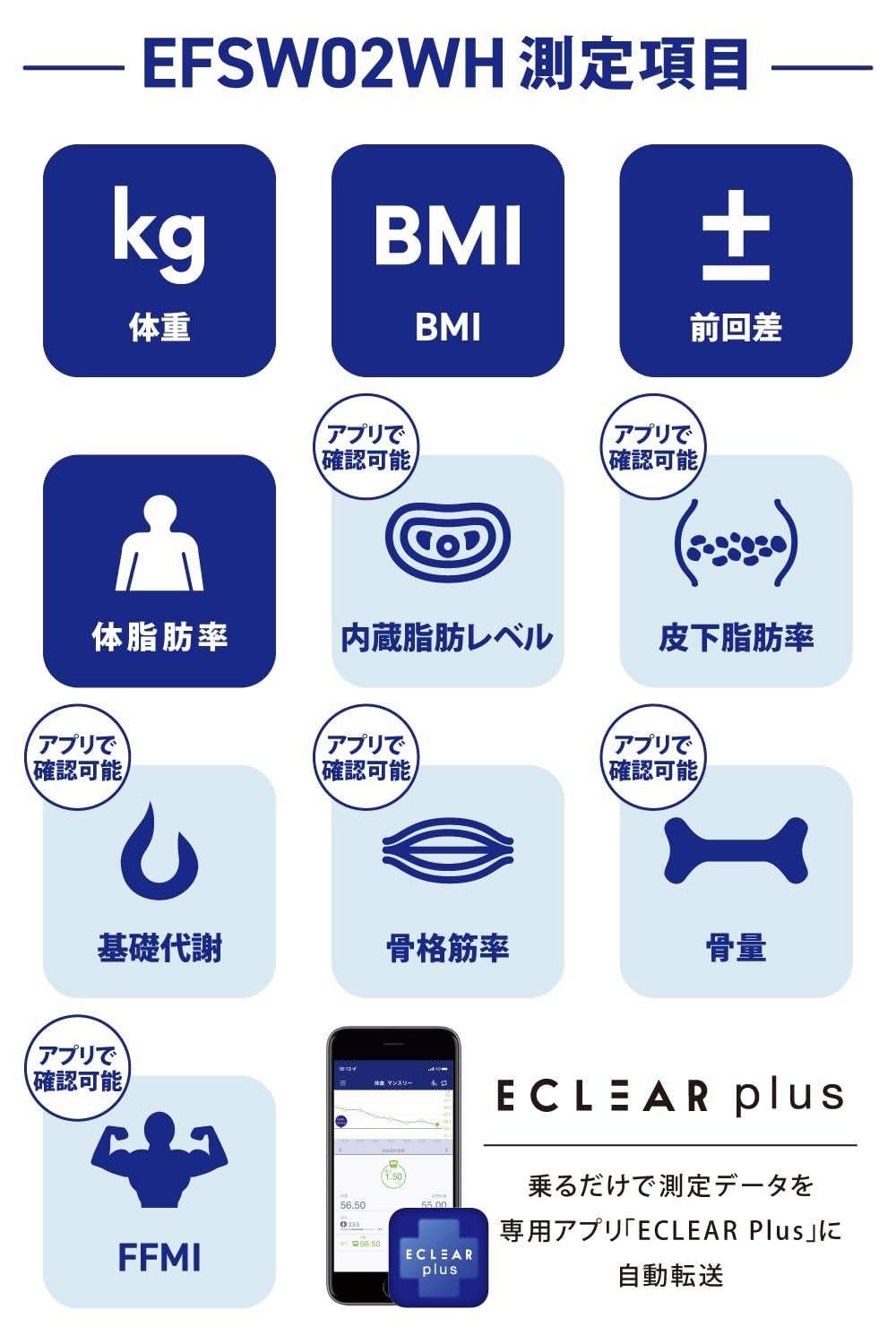 Mua Elecom EFSW02WH Body Composition Meter, Body Weight, Visceral Fat ...
