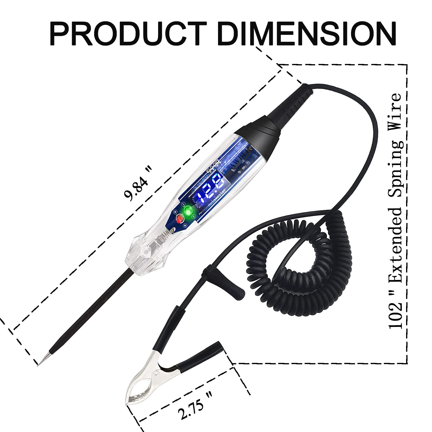 AWBLIN Upgraded Automotive Buzzer Test Light 4-60V DC Digital LED ...