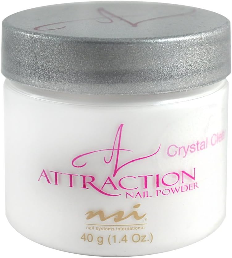 NSI Attraction Acrylic Nail Powder – Crystal Clear, 1 Pack: Amazon.co ...