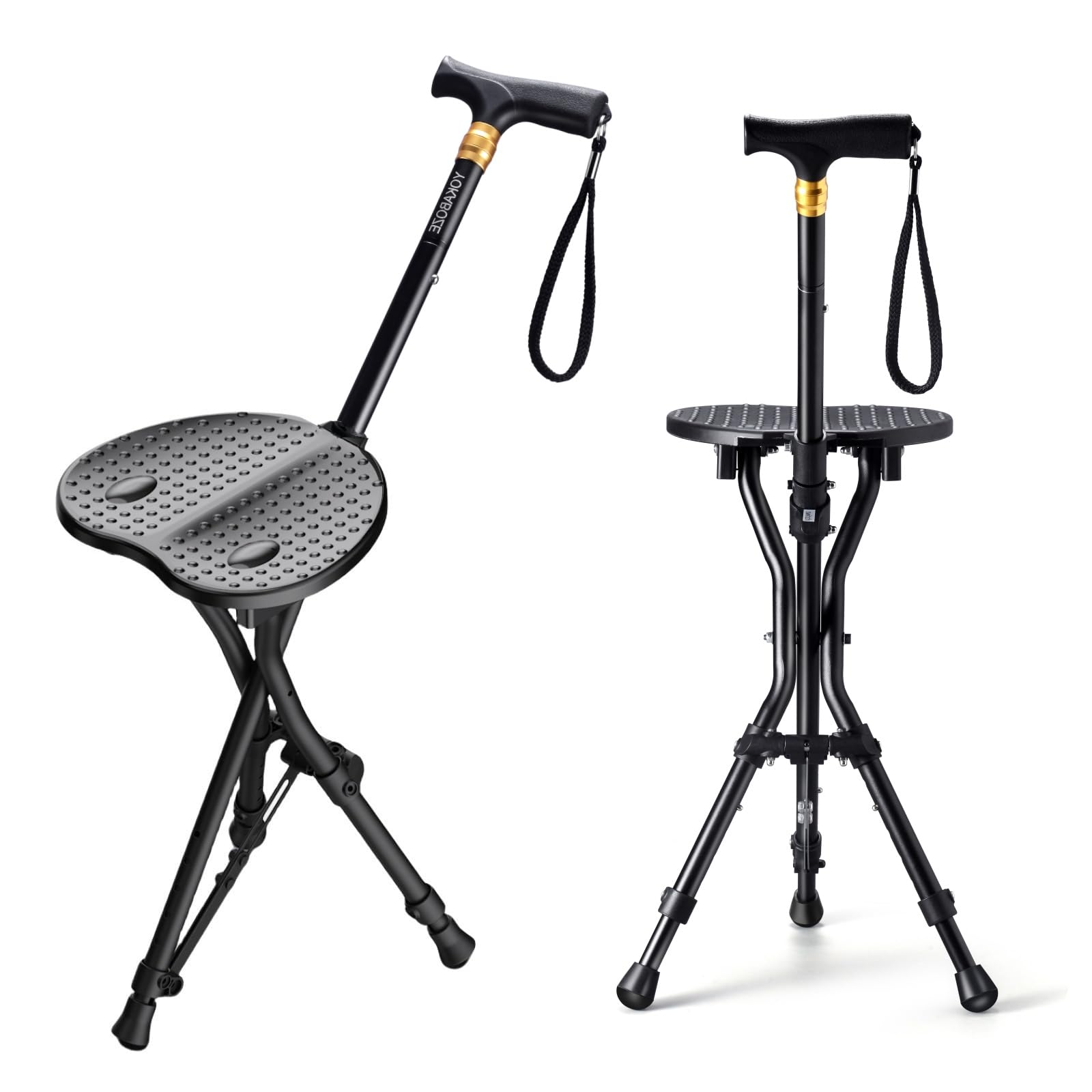 YOKABOZE Cane with Seat, Walking Cane with seat, Cane with seat Folding ...