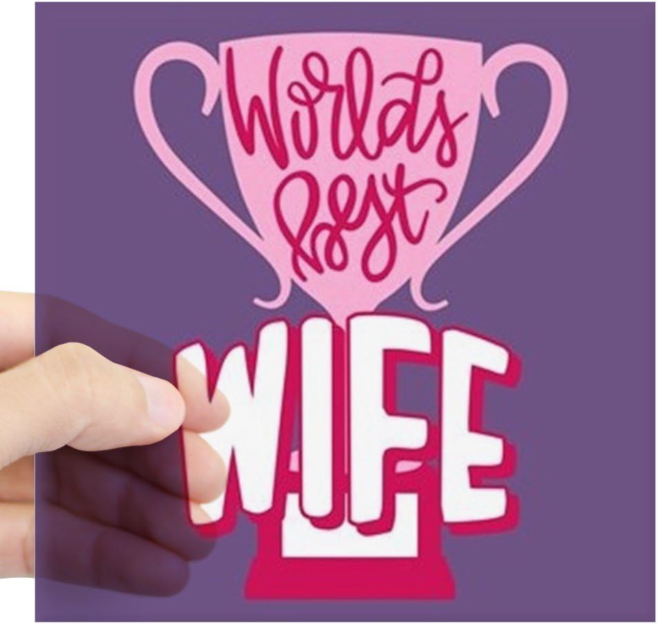Amazon.com: CafePress World's Best Wife Square Sticker 3 X 3 Square ...