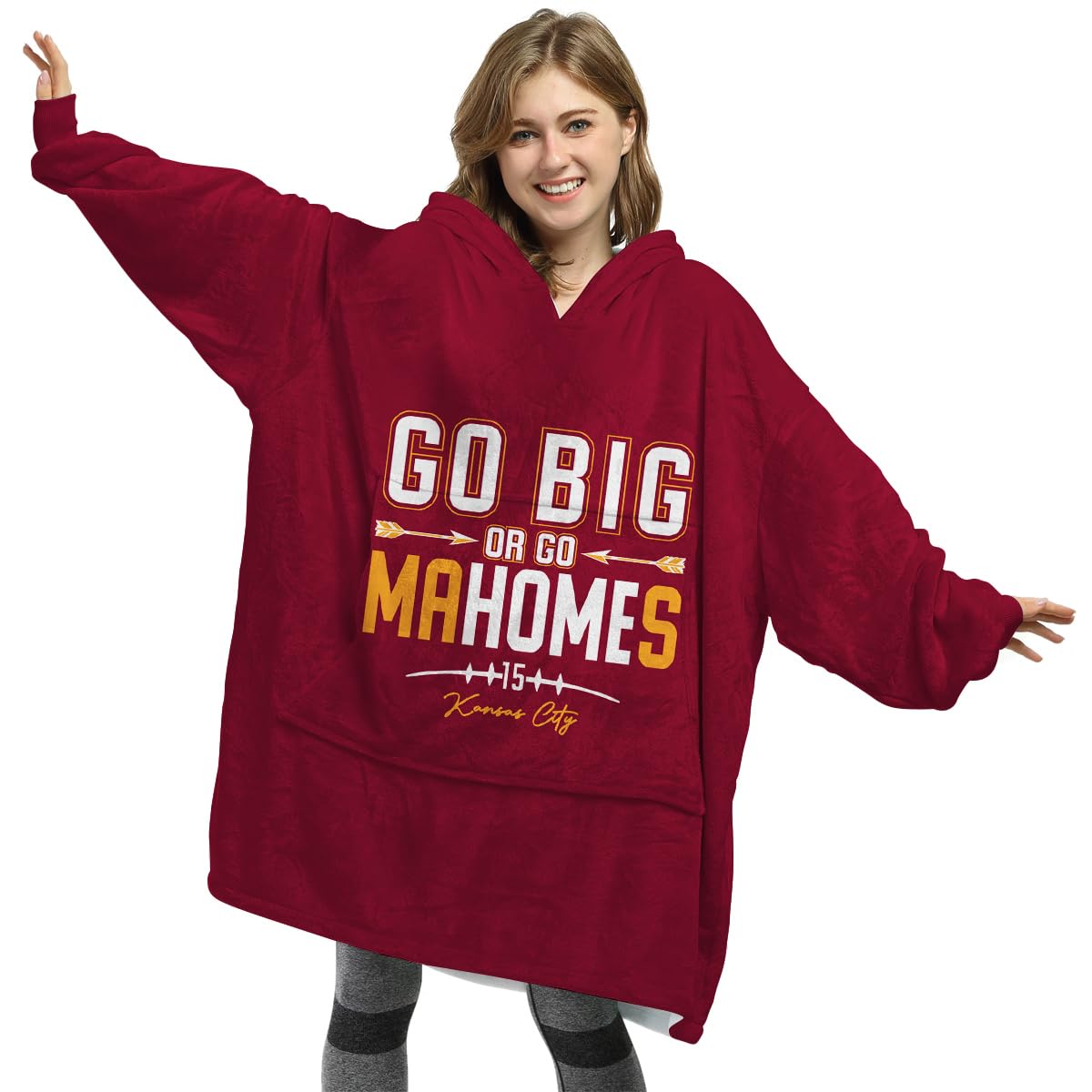 Patrick Kansas City Mahomes Wearable Blanket Hoodie - Go Big Or Go ...