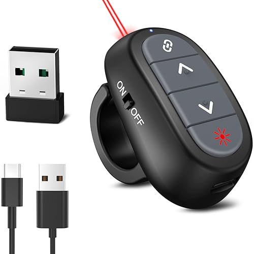 Presentation Clicker PowerPoint Wireless Presenter Remote: Laser ...
