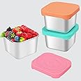 Amazon.com: HyStarsigo Set of 3 Stainless Steel Snack Containers for ...