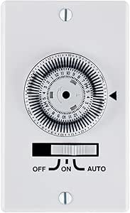 Intermatic KM2ST-1G 24-Hour Heavy-Duty Mechanical In-Wall Timer, Timer ...