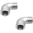 Amazon.com: S SYDIEN 2Pcs 304 Stainless Steel 90 Degree Elbow 3/4" NPT Threaded Pipe Fitting ...