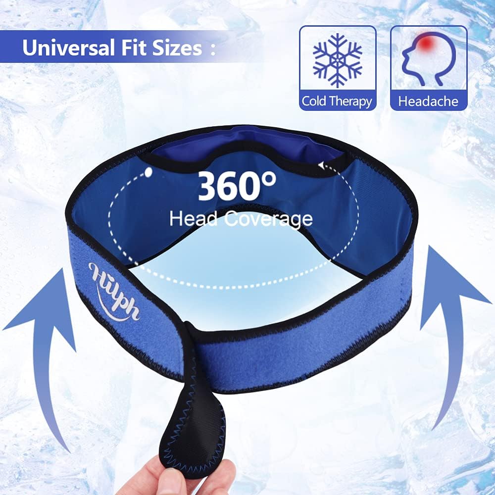 Hilph Migraine Relief Ice Pack for Head Pain Relief Hot Cold Compress ...