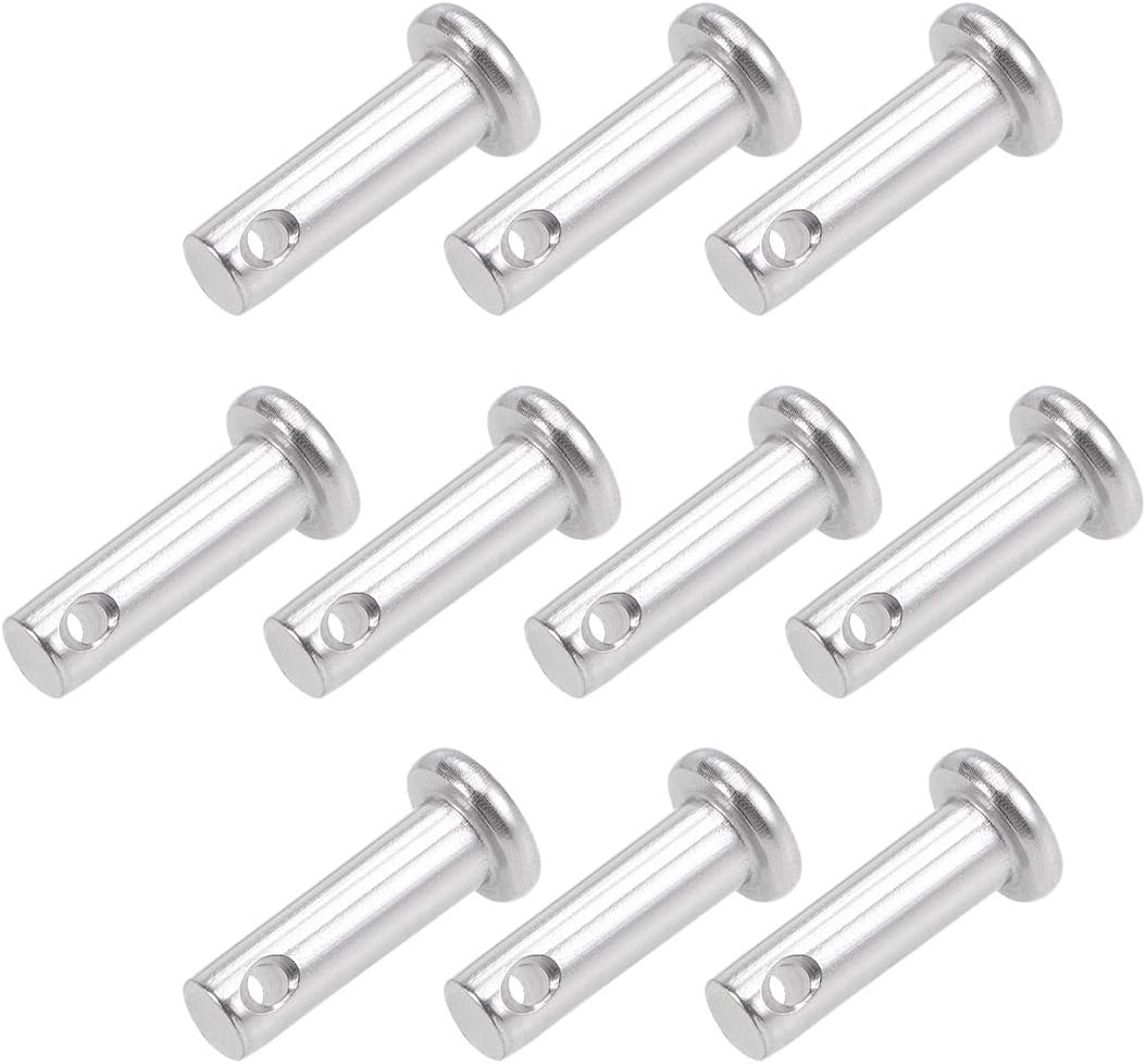 sourcing map Single Hole Clevis Pins – 5mm X 16mm Flat Head 304 ...