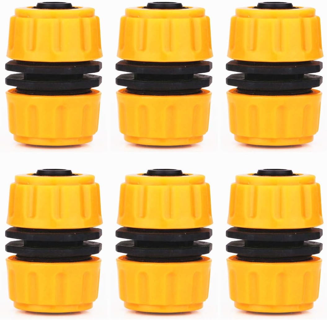 TOPWAYS 6 pack Hose Repair Connector, Quick Fix Extend Connector for 1/ ...