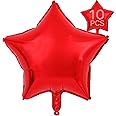 Amazon.com: Red Star Balloons 18 Inch, 10 Pcs Red Star Shaped Mylar ...