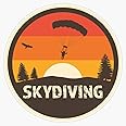 Amazon.com - Skydive in Cool Retro Classic Colors with Distressed Text ...