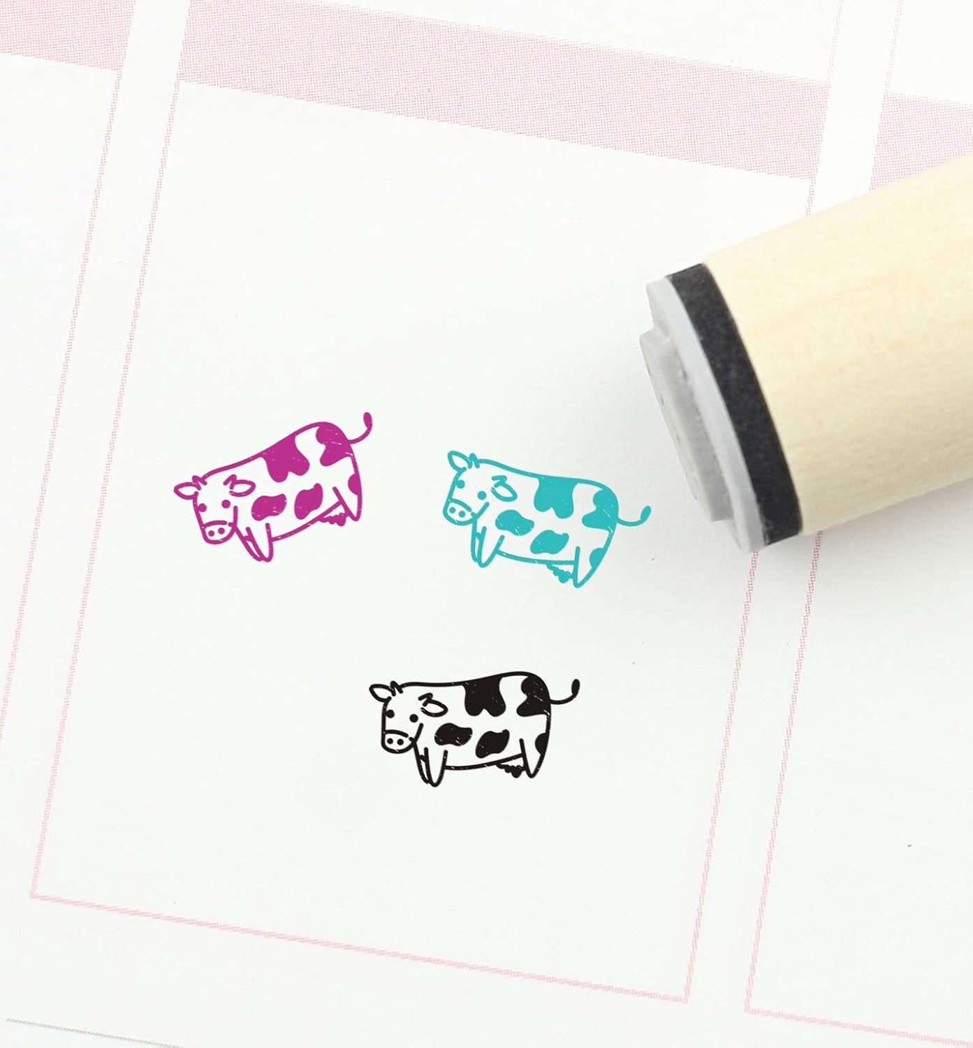 Amazon.com: Cow Rubber Stamp, Farm Stamp, Cute Dairy Cow Stamp, Planner ...