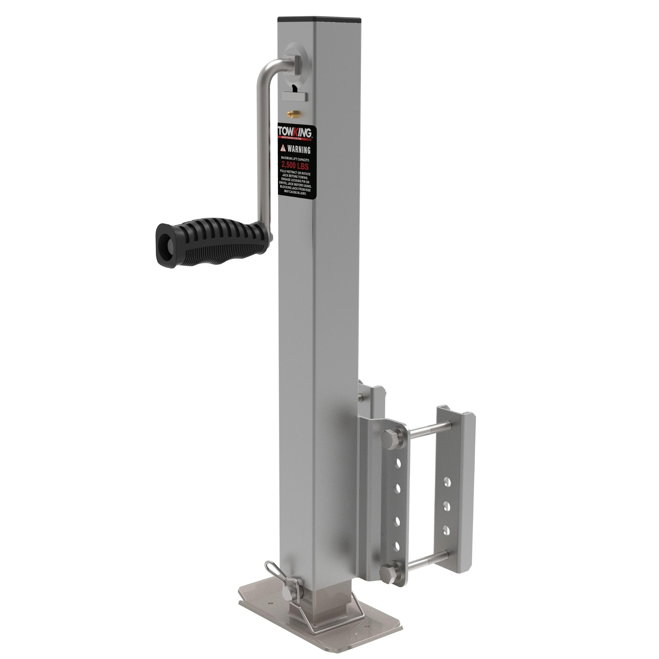 TOWKING 2,500 Lbs Heavy Duty Trailer Jack, Fixed Mount Jack w/Drop Leg ...