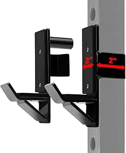 Yes4All J-Hooks Barbell Holder for Power Rack - J Hook Weight Rack ...