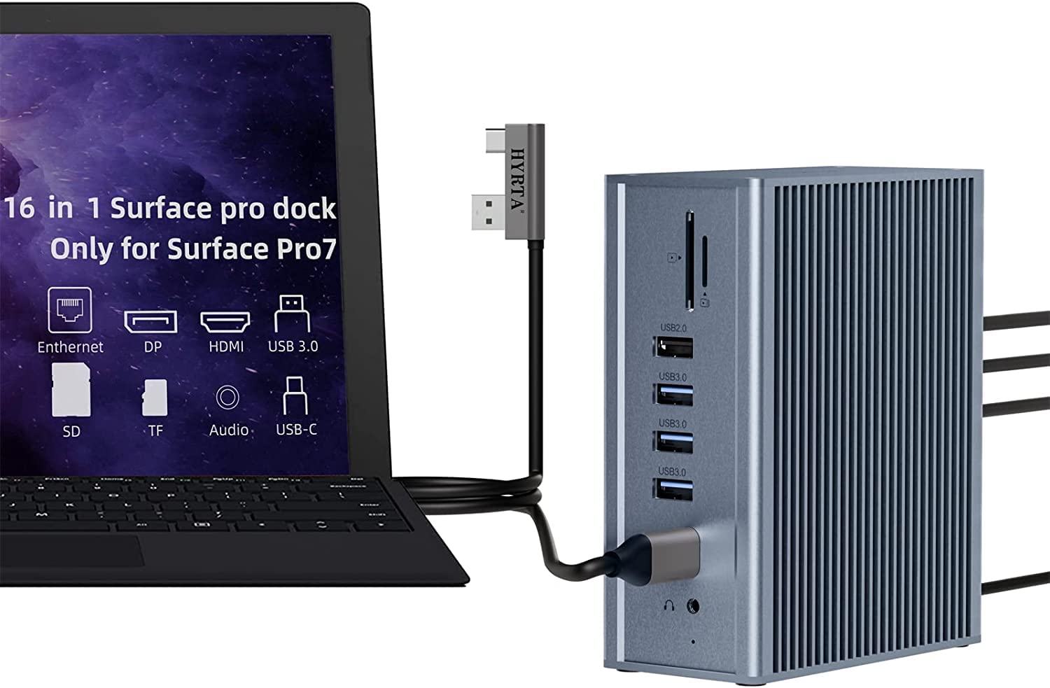 Mua USB C Docking Station,16 in 1HYRTA Triple Display Surface Pro Dock ...