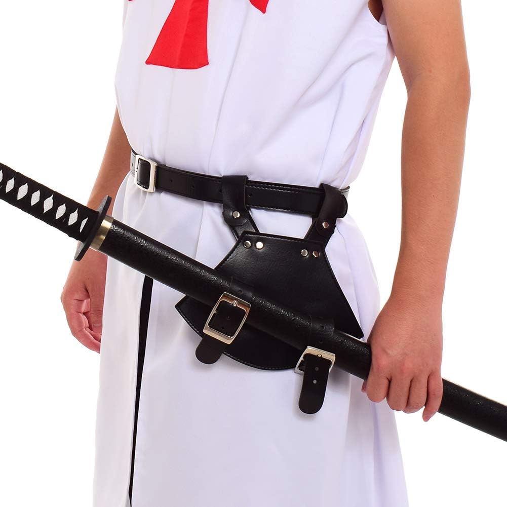 BLESSUME Swords Black Frog Holster with Belt Medieval Rapier Cross ...