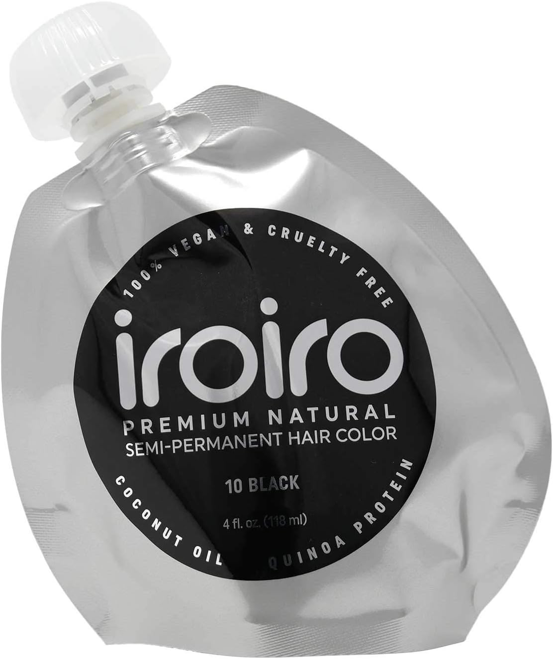 IROIRO Premium Natural Semi-Permanent Hair Color 10 Black (8oz) – BigaMart