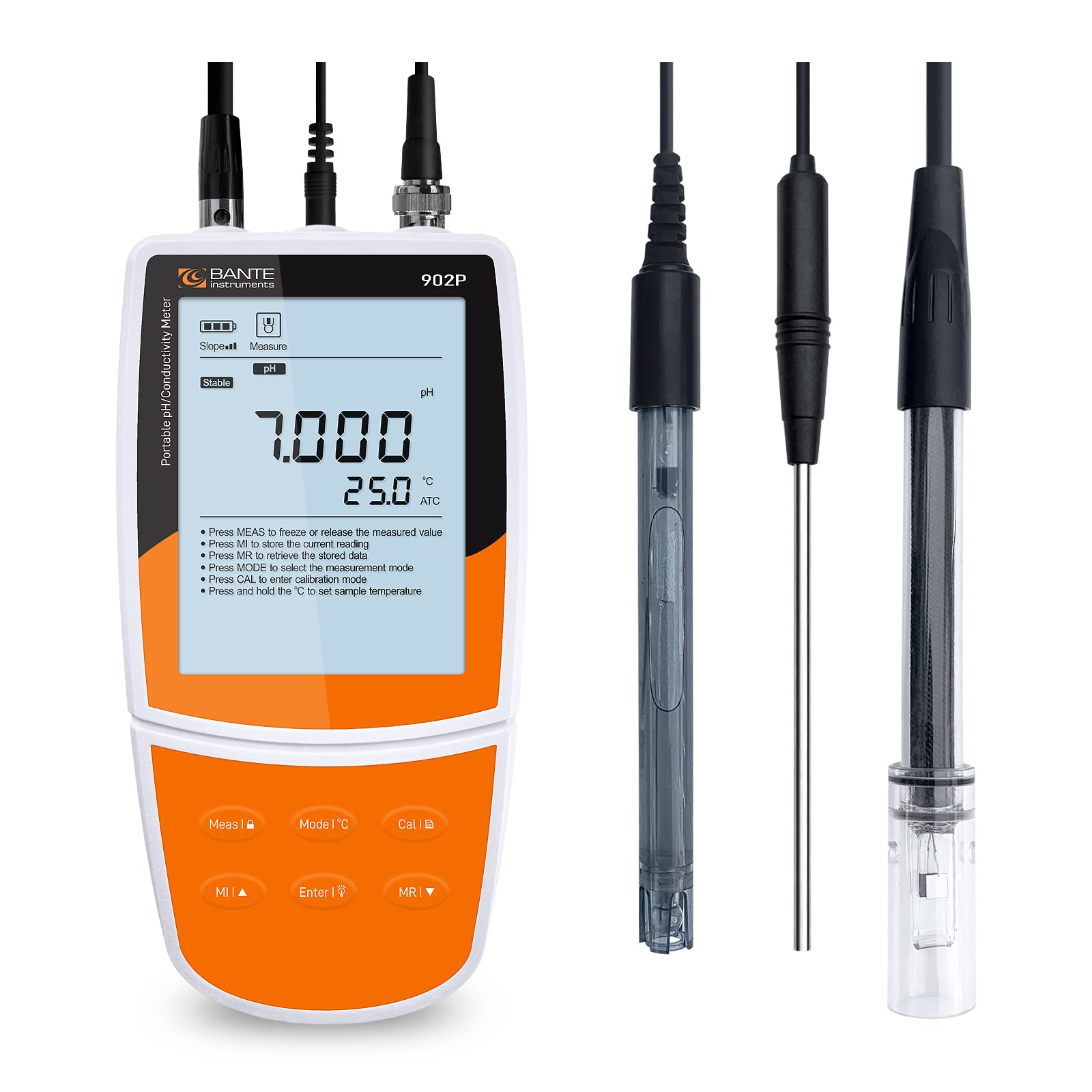 Mua Bante 902P Portable pH Conductivity Meter | Multi-Parameter Meter for Measuring pH ...