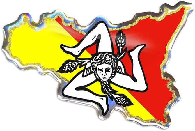 4R Quattroerre.it 32113 3D Aufkleber Sizilien Trinacria Sticker HQ, 69 ...