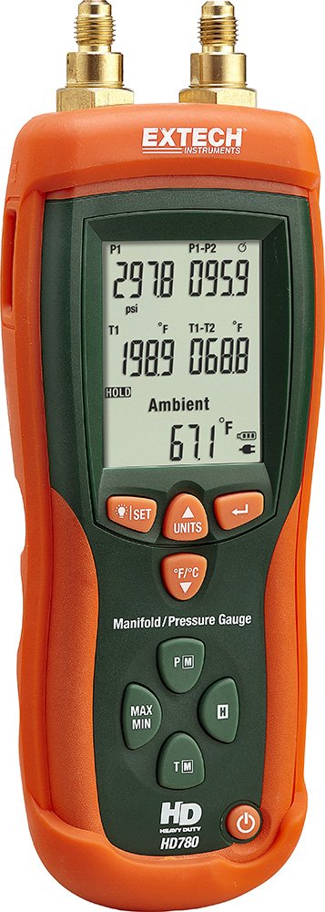 Extech HD780 Digital Manifold and Pressure Gauge, Green – BigaMart