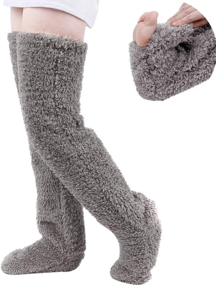 Amazon Over Knee High Fuzzy Long Socks Plush Slipper Stockings Leg amazon-over-knee-high-fuzzy-long-socks-plush-slipper-stockings-leg