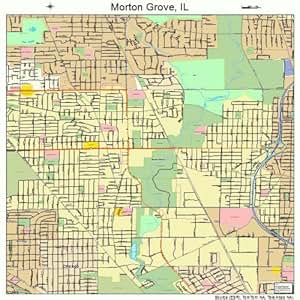 Amazon.com: Large Street & Road Map of Morton Grove, Illinois IL ...