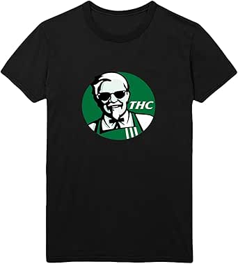 MYMERCHANDISE KFC THC Marijuana Men Men's T-Shirt 100% Cotton Black ...