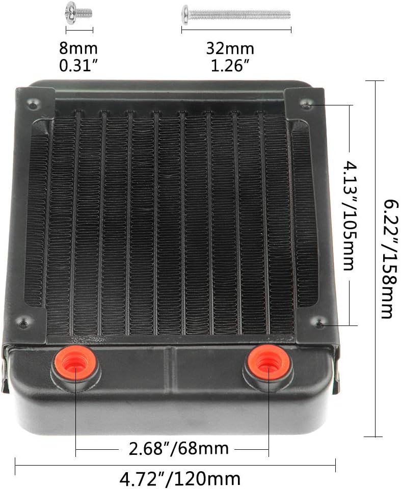 LENX 10 Pipe Aluminum Heat Exchanger Radiator for PC CPU CO2 Laser ...