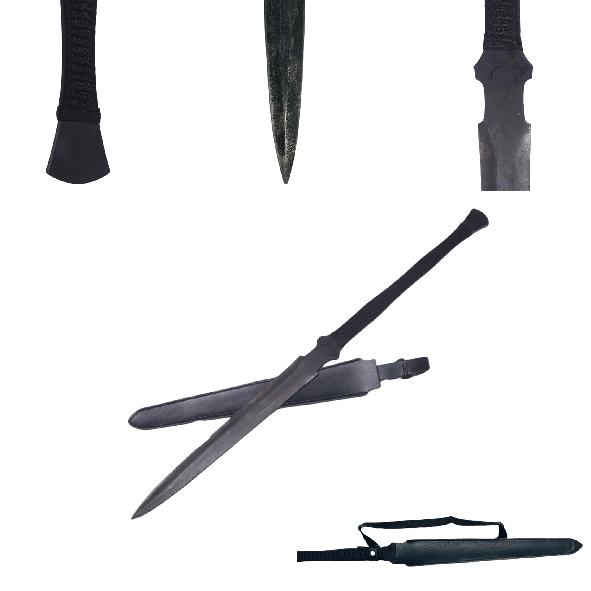 Hand cast Fixed Blade High Carbon Steel Angry Spear Sword, Full ...