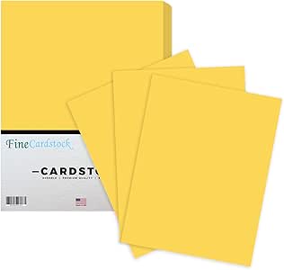 Amazon.com: Goldenrod Card Stock Paper - for Stationery Art and Craft ...