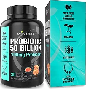 Amazon.com: DNA SHIFT 50 Billion Probiotic Prebiotic. Pro 50 Probiotics ...