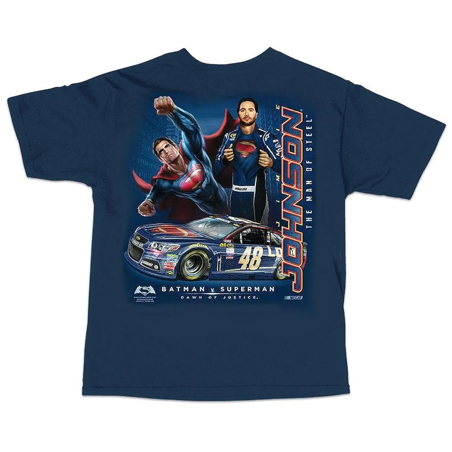 Jimmie Johnson #48 NASCAR Superman Two-Sided T-Shirt (xx-large ...